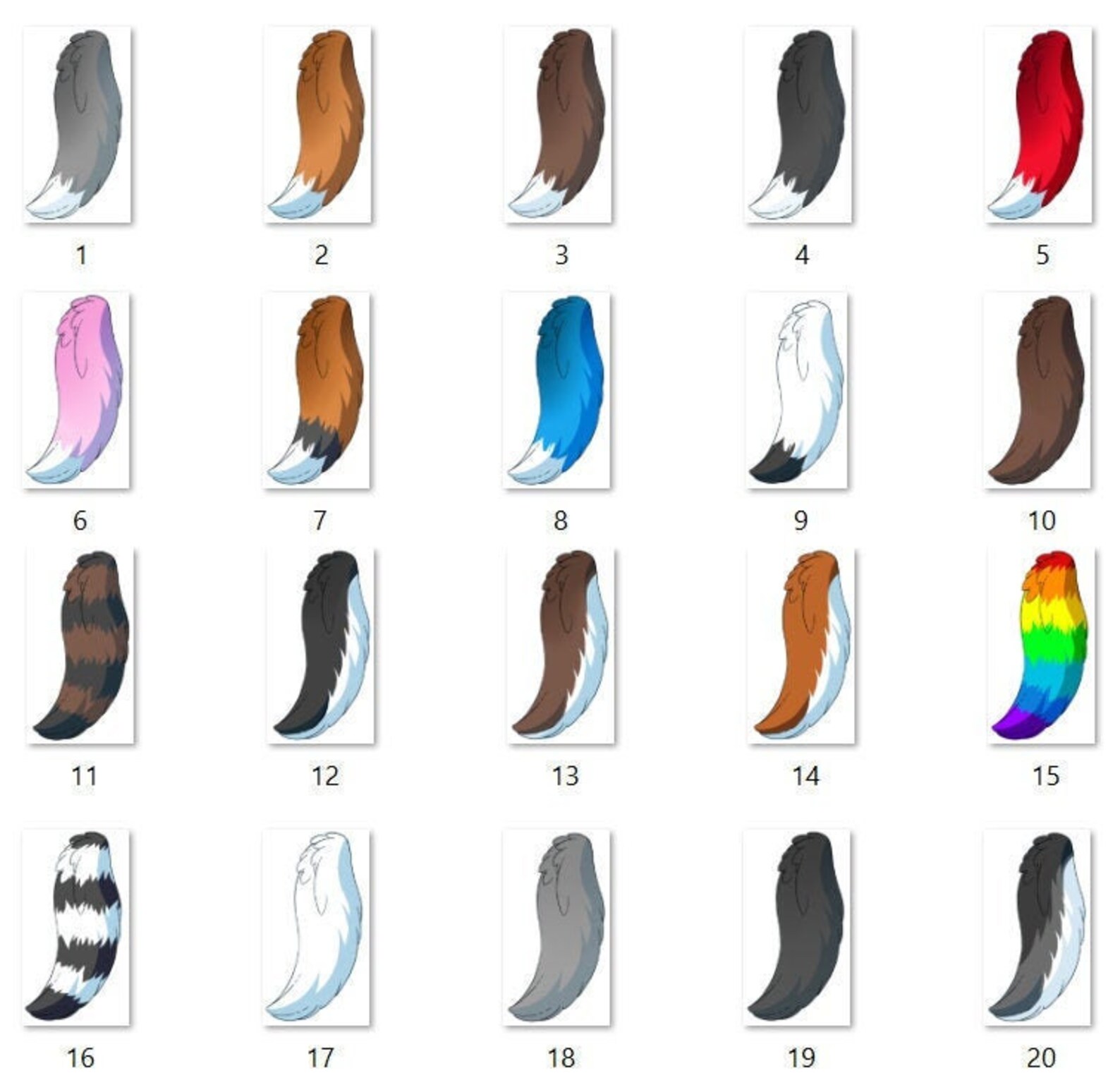 Acrylic Tail Charms 20 Patterns Available | Etsy