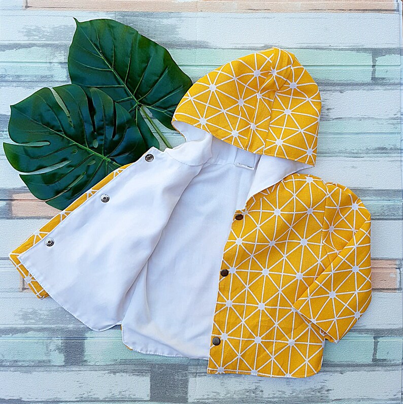 Kids Linen Jacket Kids Coat Kids Yellow Sweatshirt Kids - Etsy