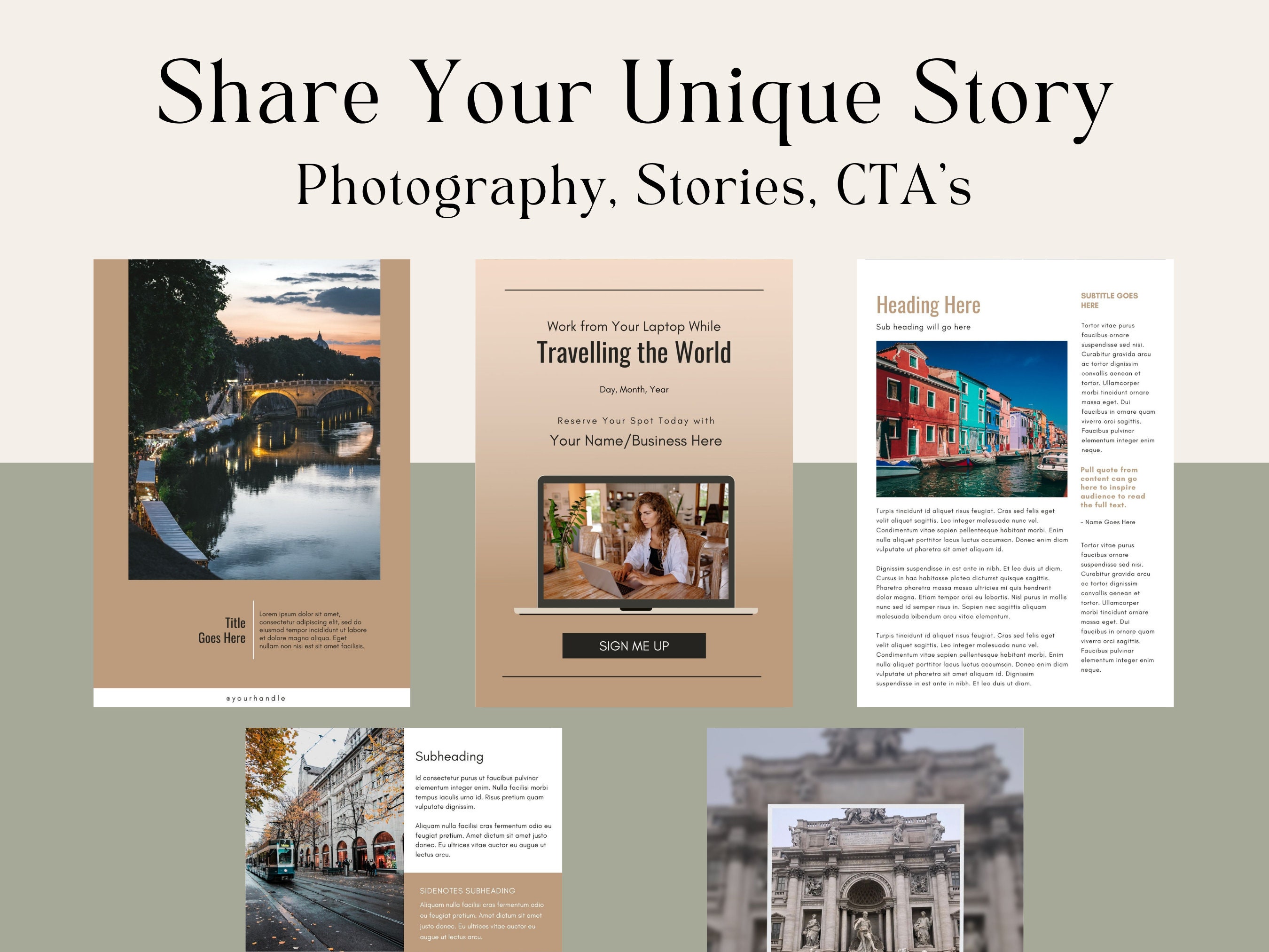 Travel Guide Ebook Templates for Canva Travel Ebook Template Canva ...
