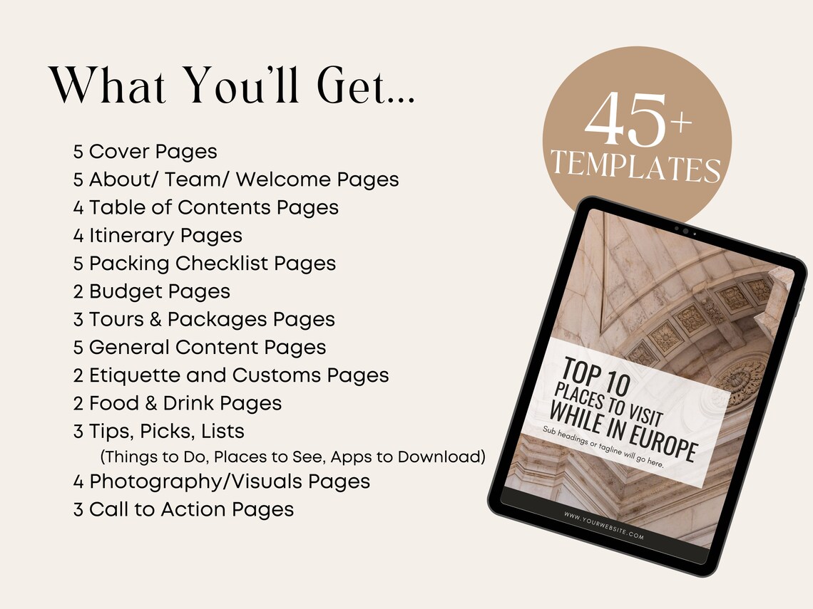 Travel Guide Ebook Templates for Canva Travel Ebook Template - Etsy