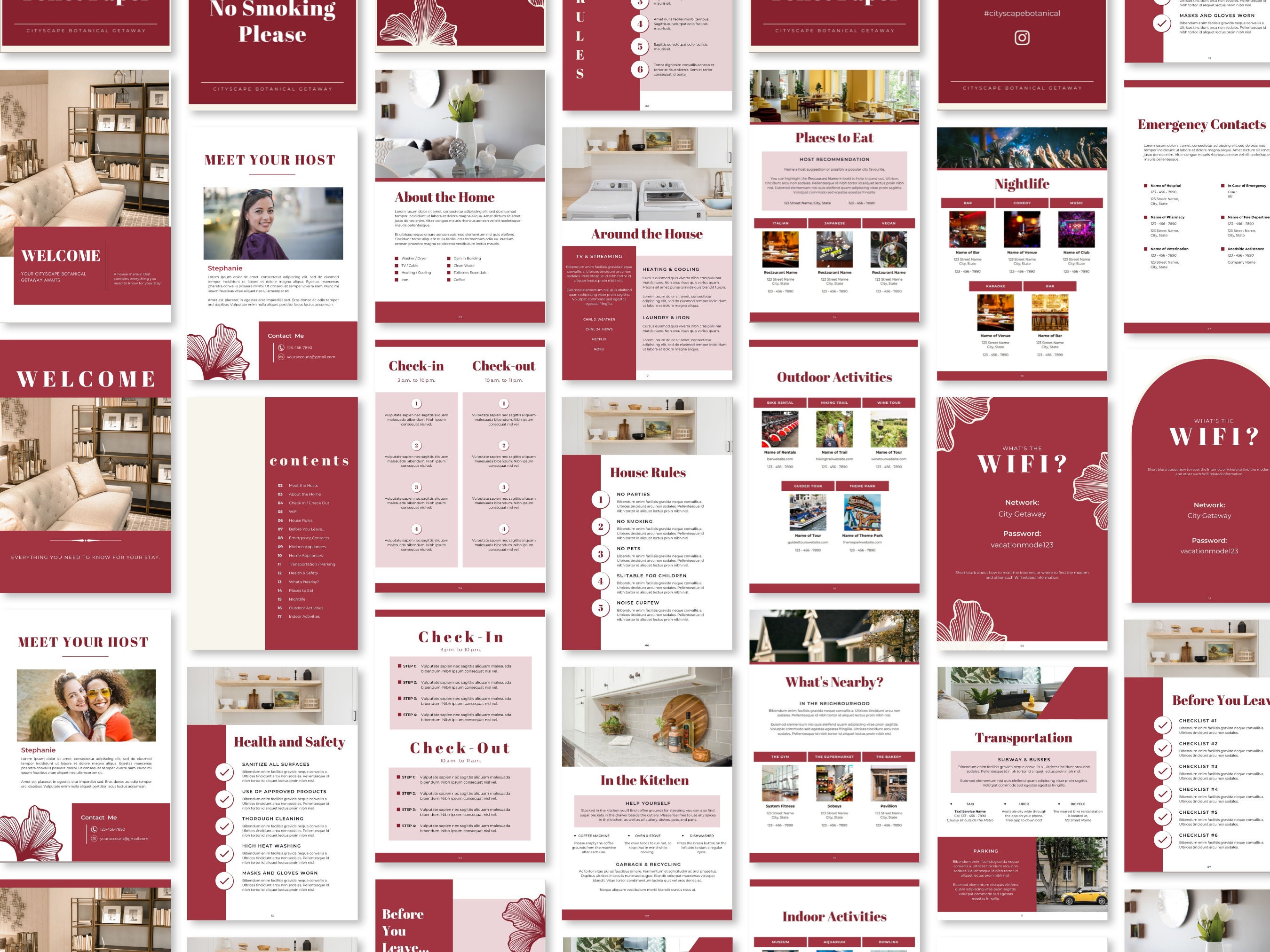 Airbnb House Manual Template Airbnb Welcome Book Airbnb - Etsy