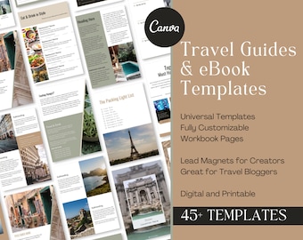 Travel Guide Templates Travel Ebook Travel Guide Ebook Template Canva ...