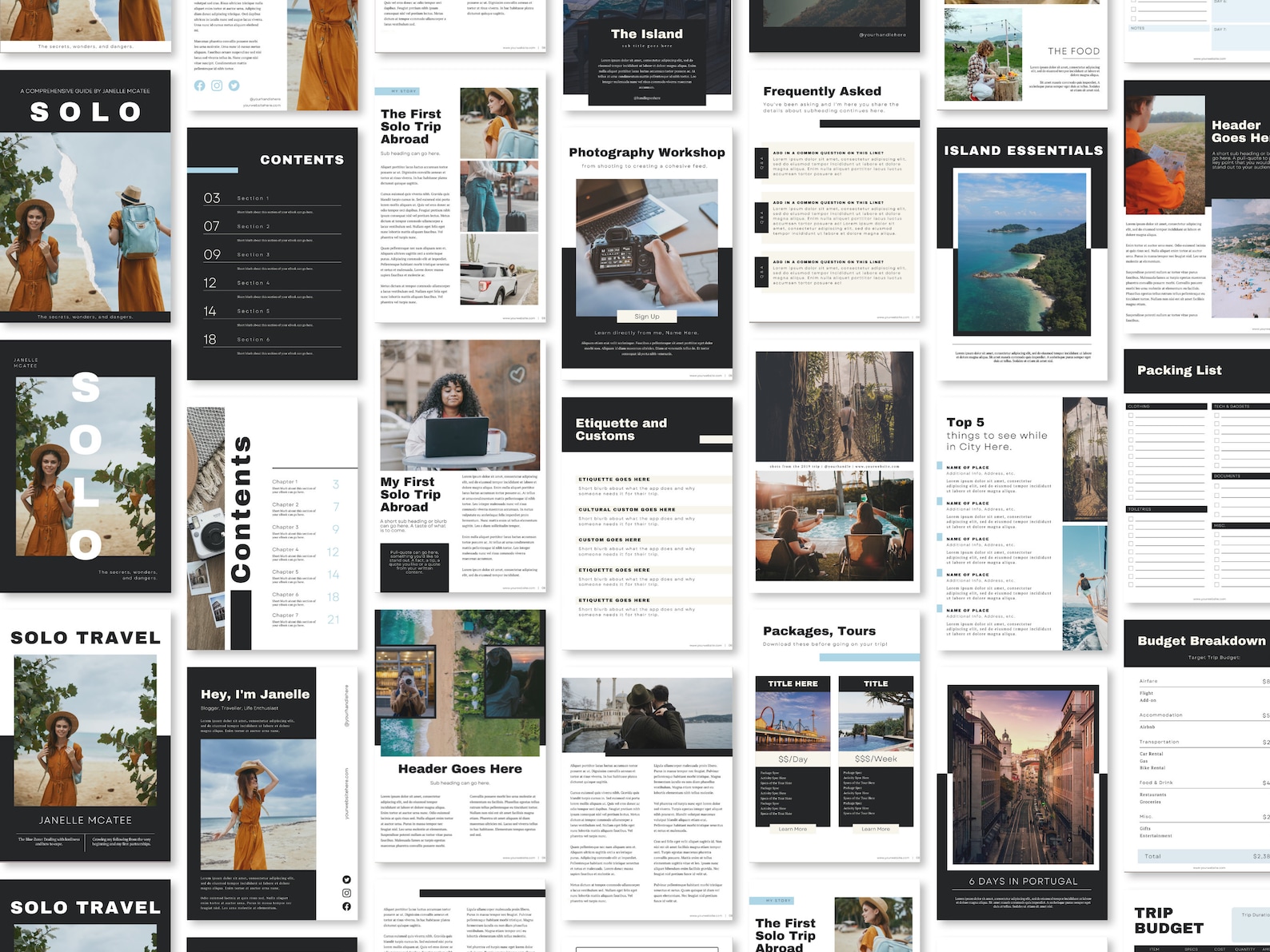 Travel Guide Templates Travel Ebook Travel Guide Ebook Template Canva ...