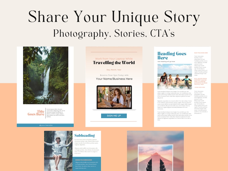 Travel Guide Ebook Templates for Canva Travel Ebook Template Canva ...