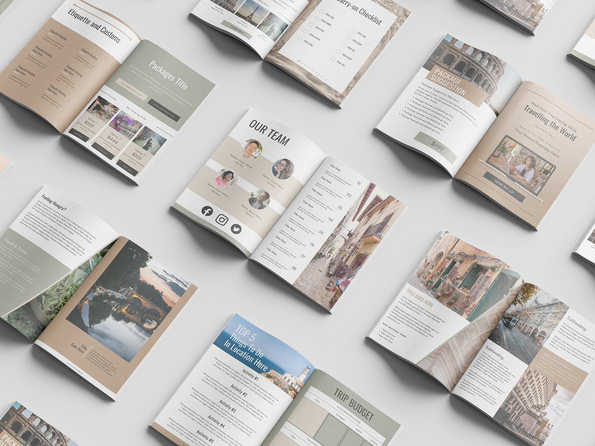 Travel Guide Ebook Templates for Canva Travel Ebook Template Canva ...