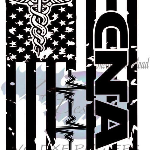 CNA Heart Beat Distress Flag PNG & SVG - Etsy