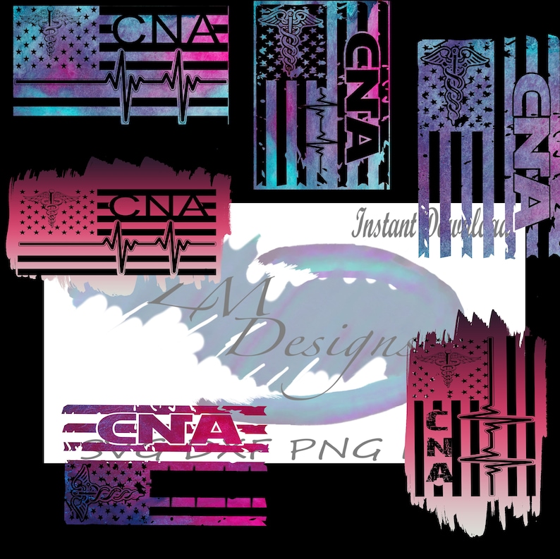 6 CNA American Flag Bundle PNG - Etsy