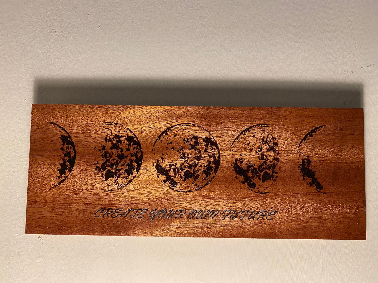 Moon Phase Create Your Own Future Laser Engraved Plaque | Etsy