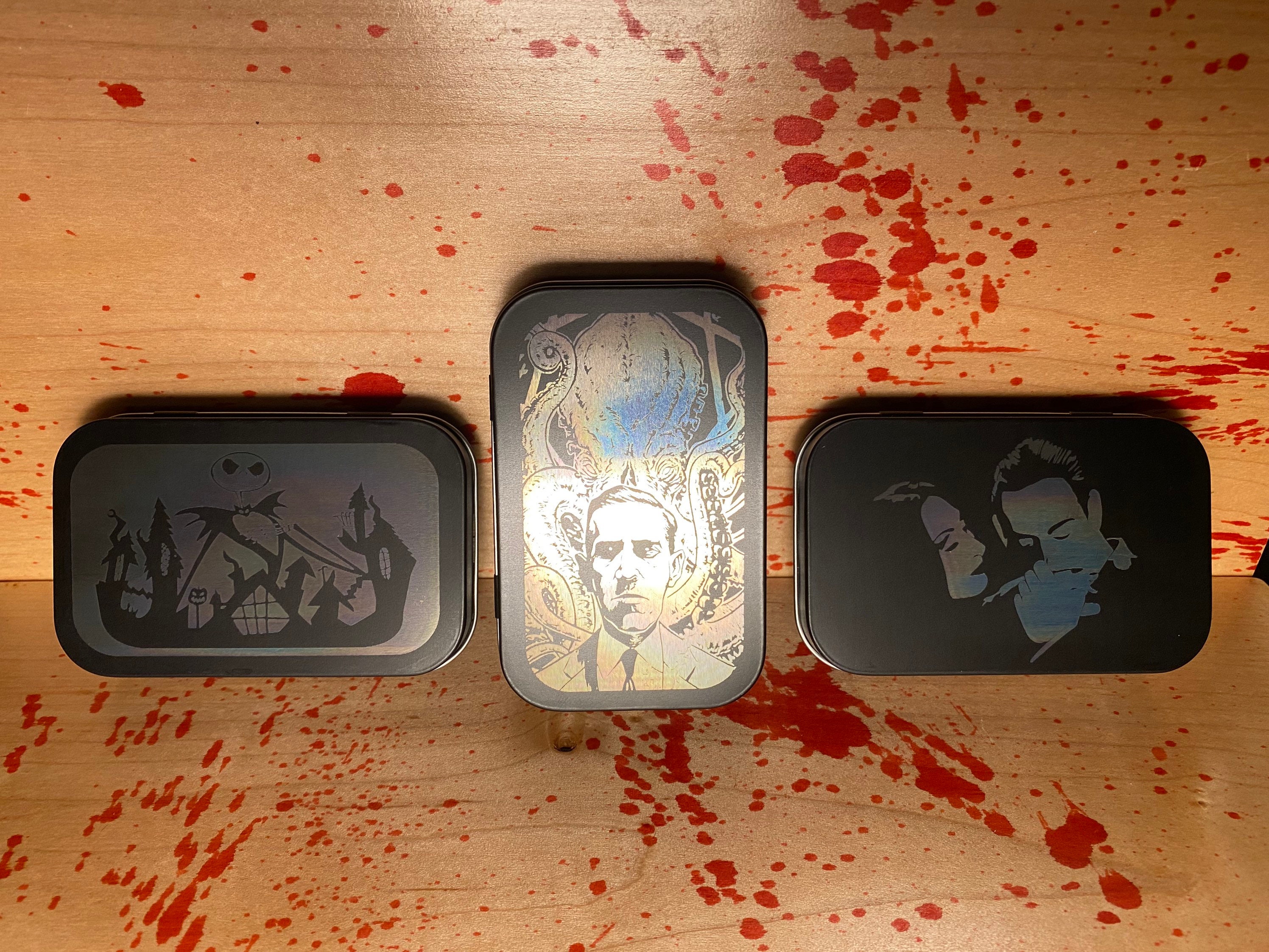 Horror Laser Engraved Tin Boxes 6th Listing | Etsy