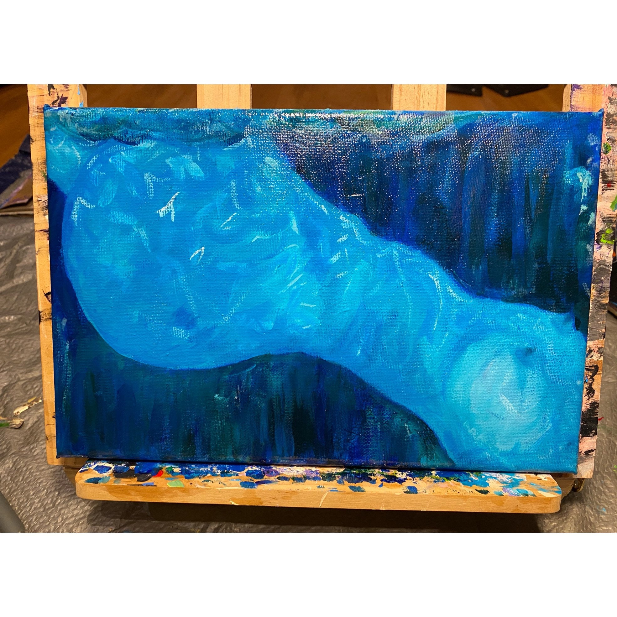 Drowning Nude Abstract Underwater Art, Wall Art - Etsy