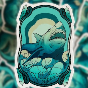 Jaws Shark Sticker - Etsy