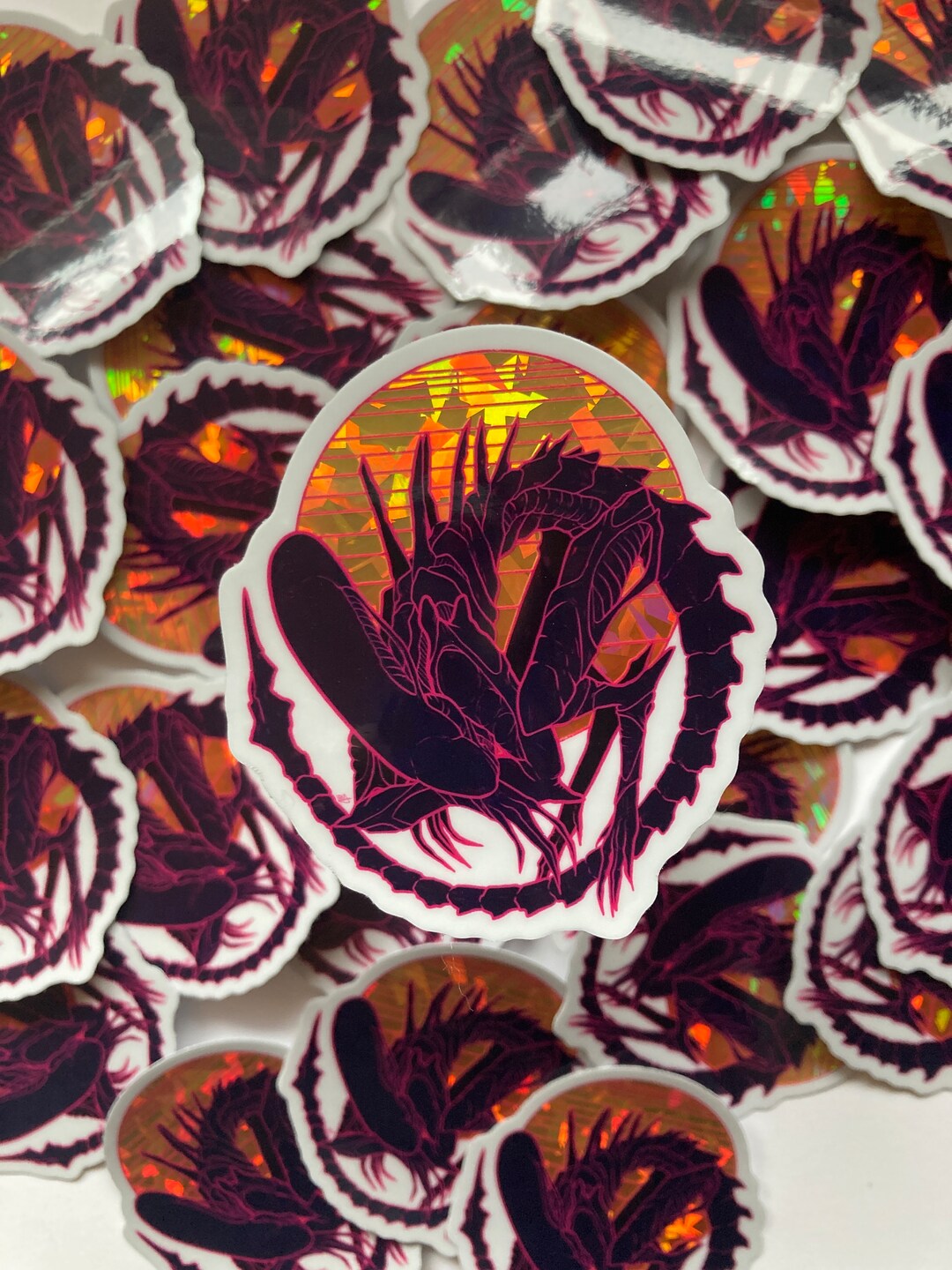 Xenomorph Alien Holographic Prism Sticker - Etsy