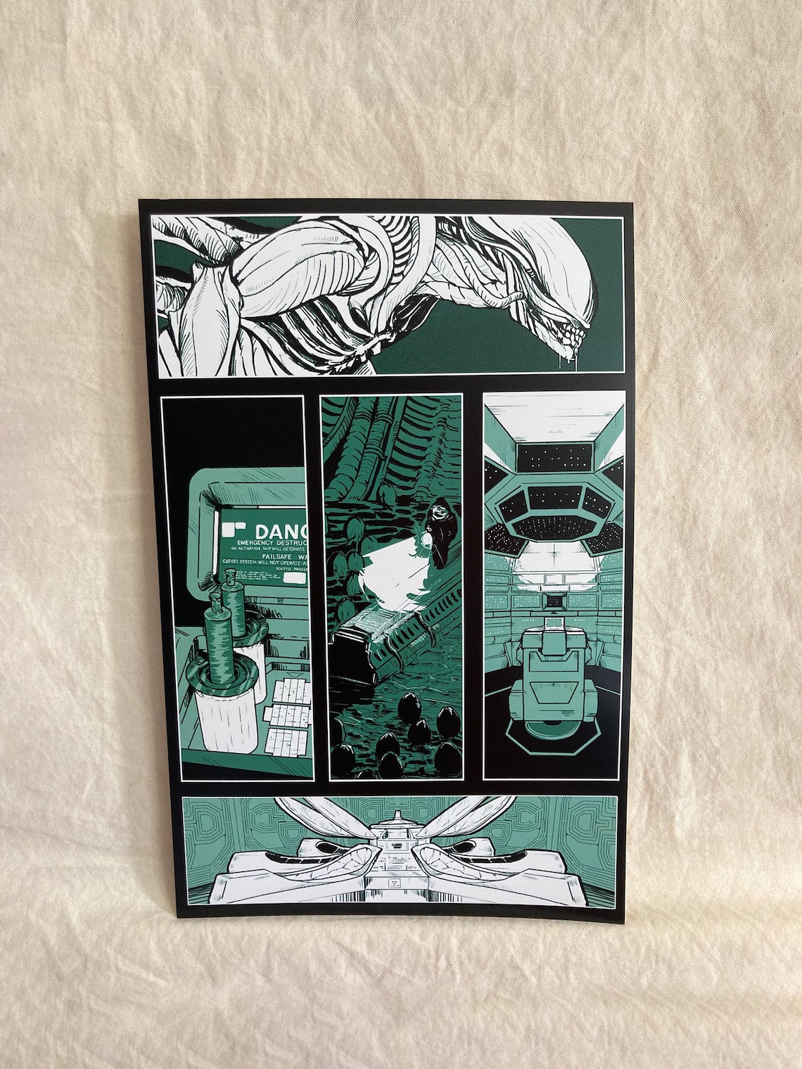 Alien Xenomorph Comic Print 11x17 - Etsy