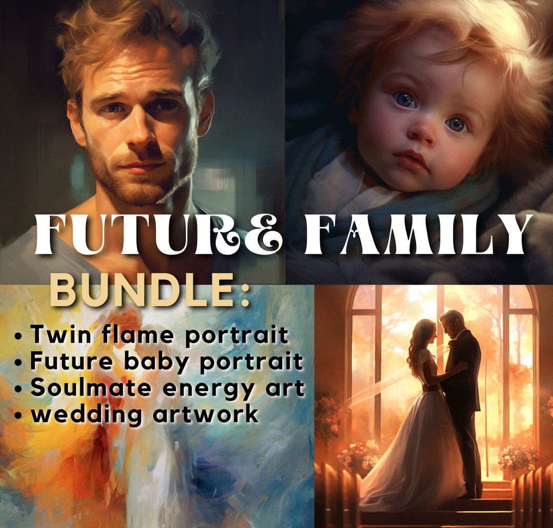 Future Family Bundle Psychic Artwork - Future Baby Drawing , Twin Flame ...