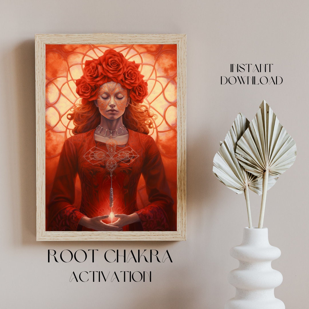Root Chakra Activation Artwork - Meditative Art - Clear Energy Centers ...