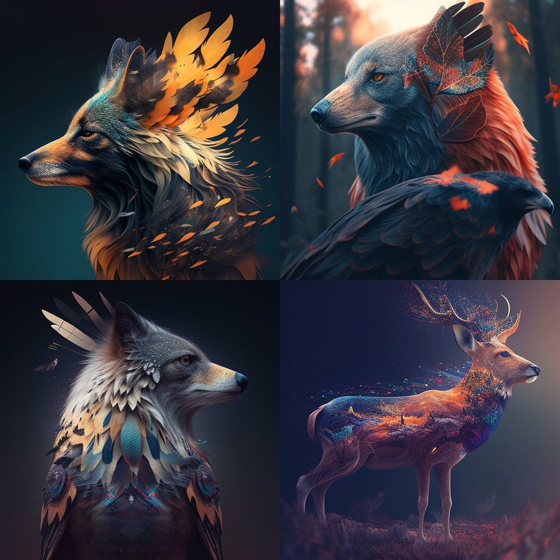 Spirit Animal Art: Psychic Reading and Soul Message (digital Artwork ...