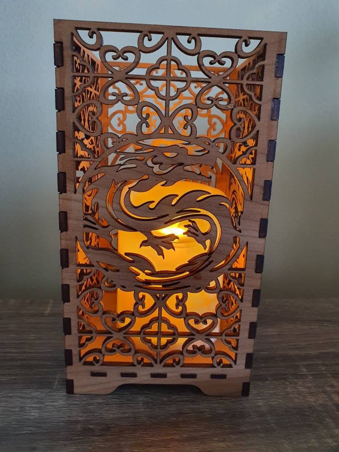 Wooden Candle Holder Shadow Box - Etsy