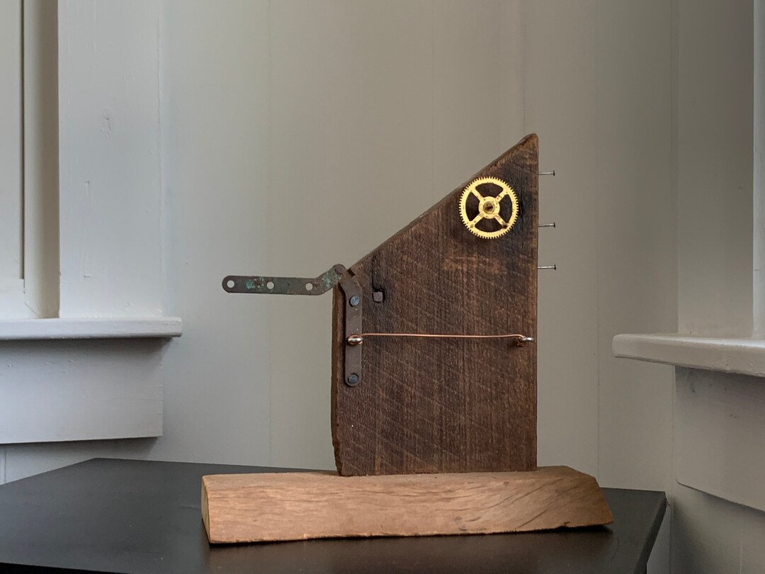 Steampunk Barn Wood and Found Metal Jewelry Stand - Etsy