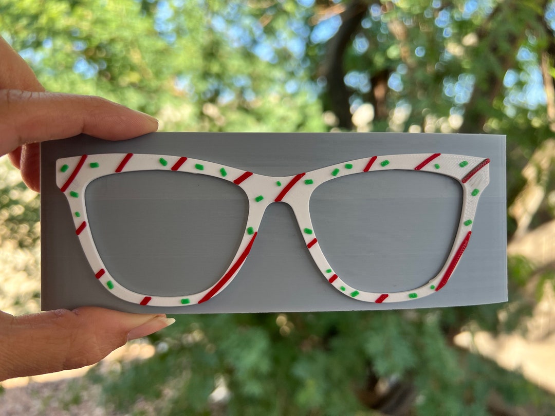Christmas Cake - 3D Printed Glasses Toppers - Etsy