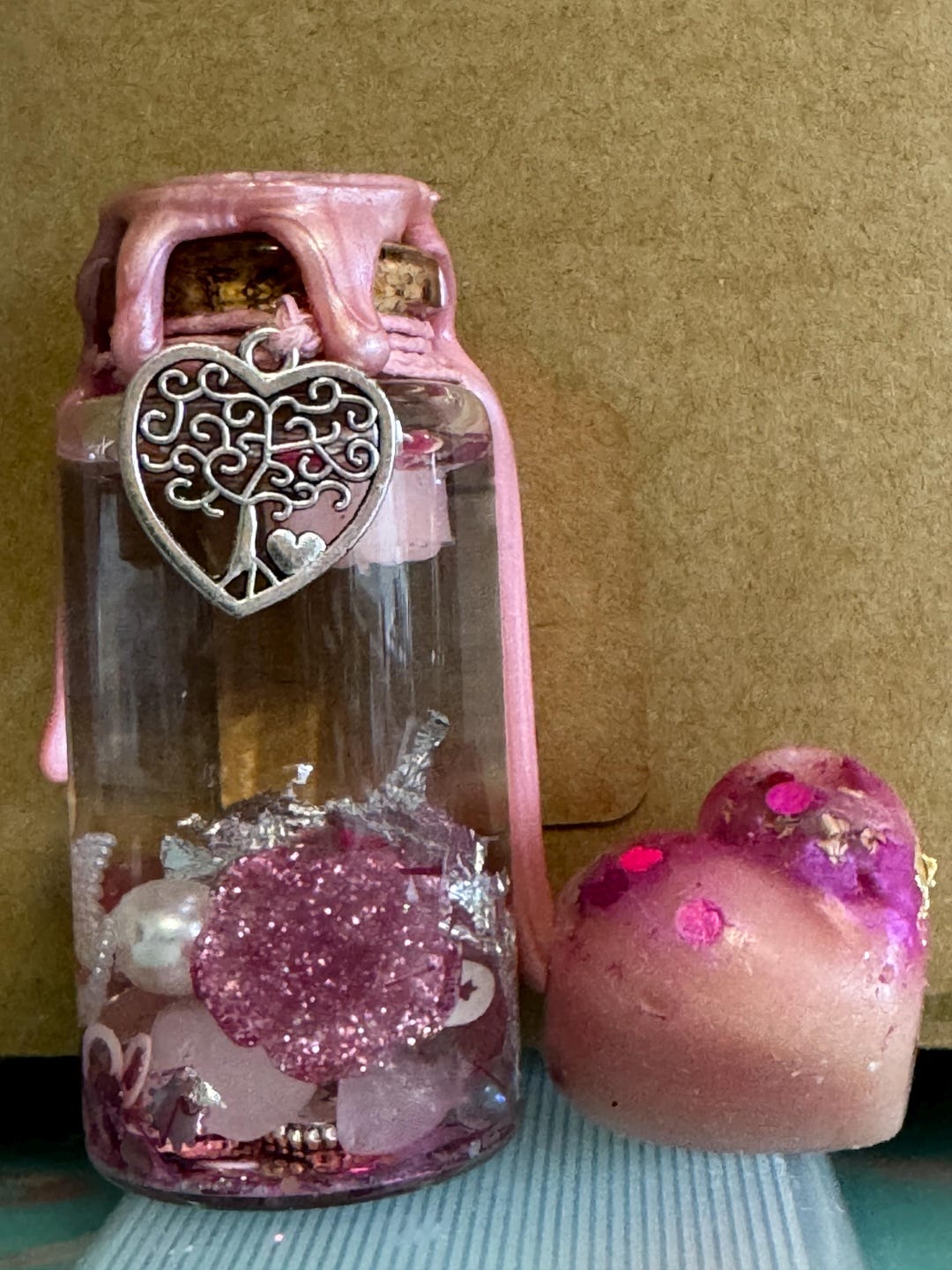 Gender Reveal Moon Bottle | Handmade Crystal Baby Shower Favor - Etsy