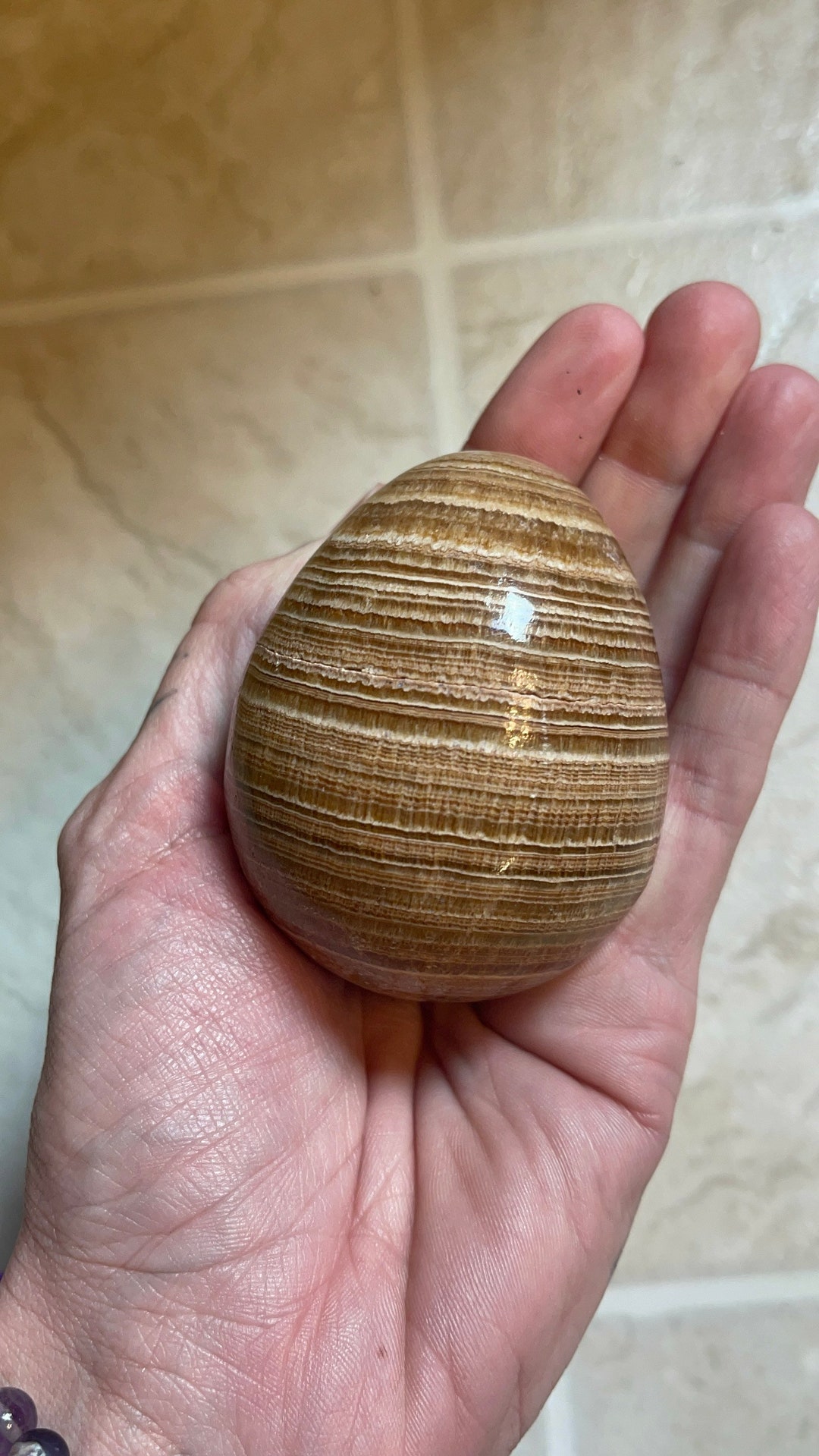Polished Aragonite in Matrix Large Egg | Aragonite in Matrix Polished ...