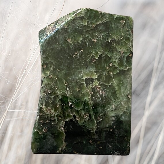 Juicy and Emerald Green Nephrite Jade Freeform Self Standing - Etsy