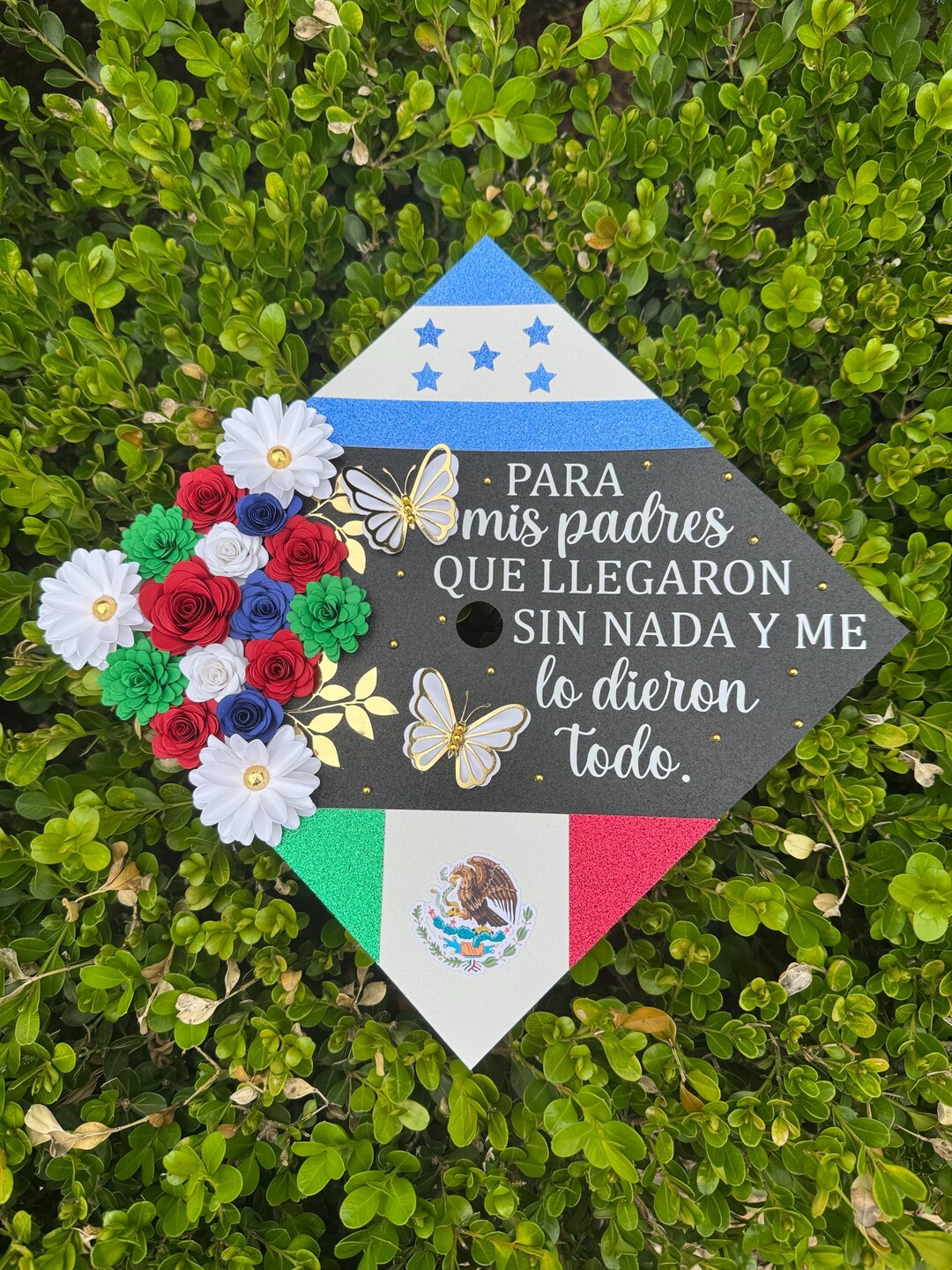 Double Country Flag Grad Cap Topper Graduation Cap Custom Grad Cap Grad ...