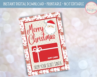 Secret Santa Card - Etsy