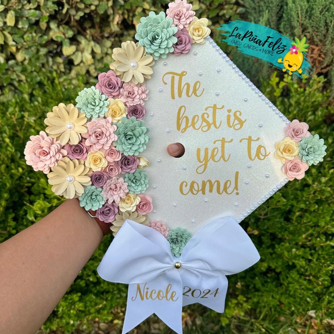 Soft Pastel Colors Grad Cap Topper Graduation Cap Custom Grad Cap Grad ...