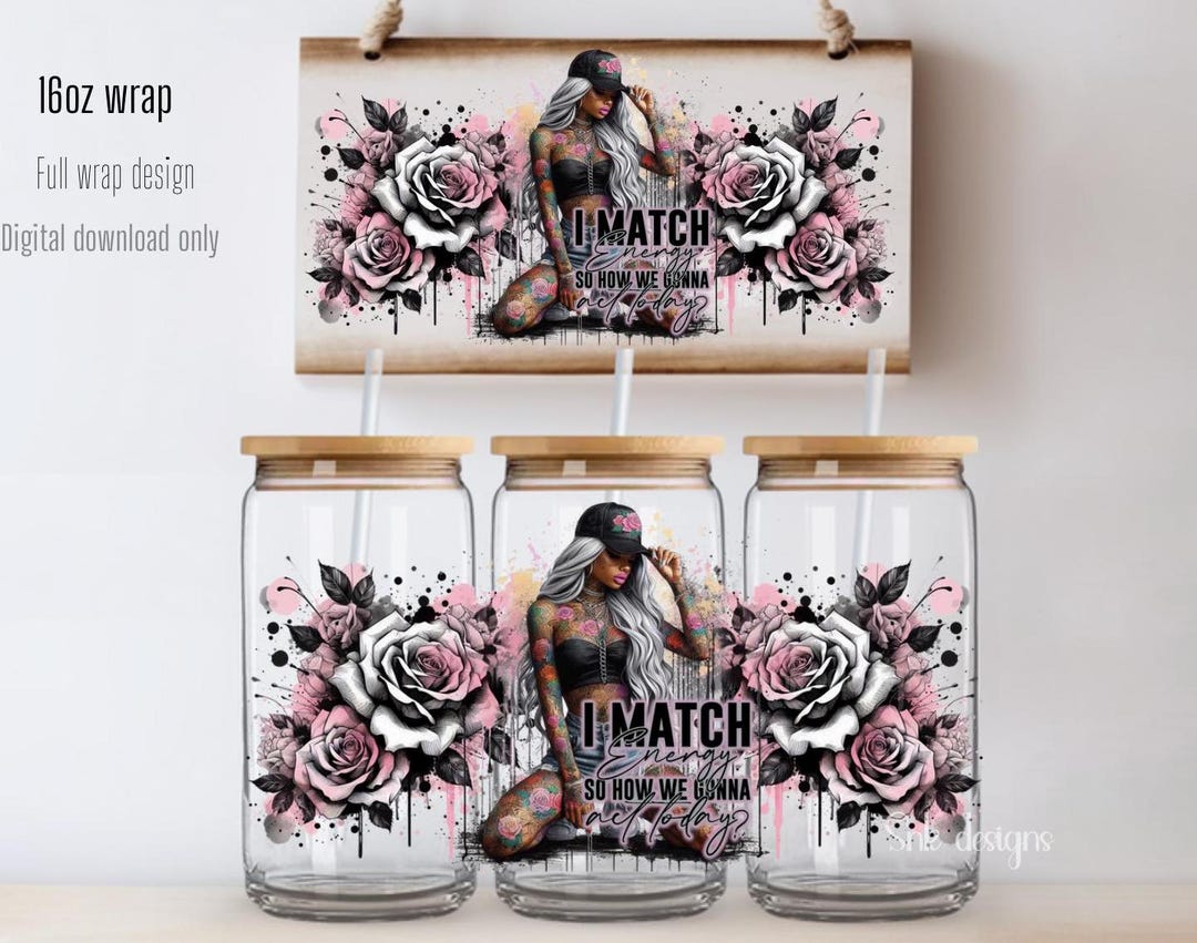 16oz Beer Can Wrap, Daily Affirmations Self Love Design, 16oz Png ...