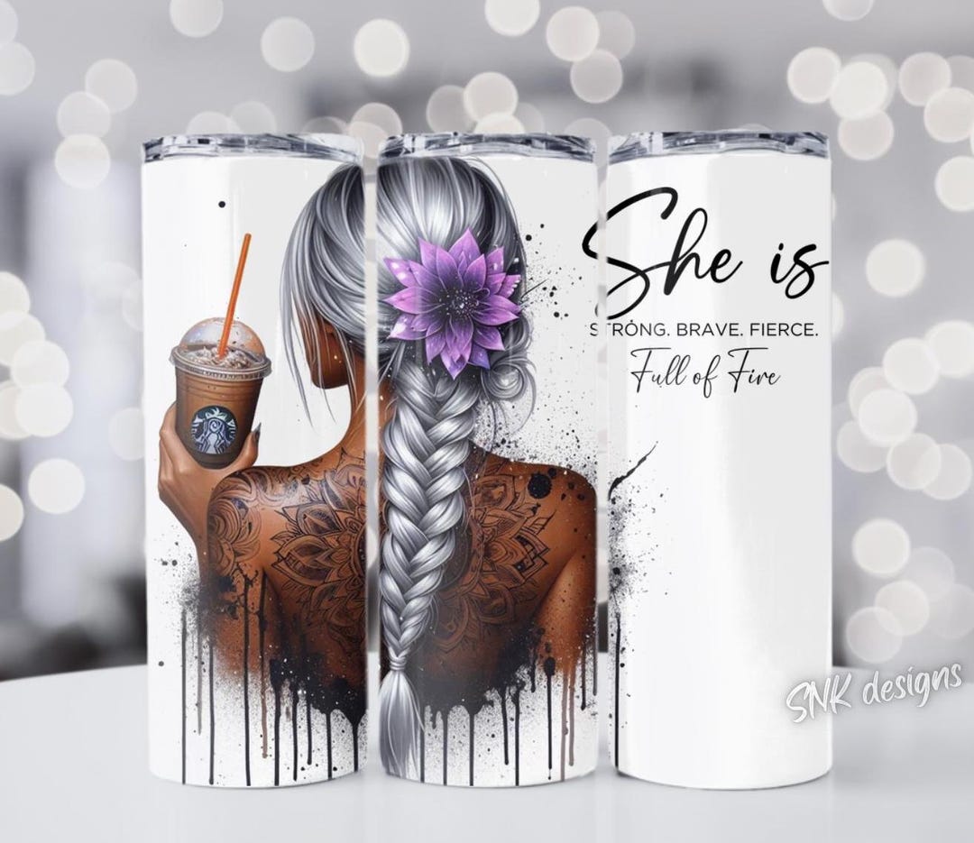 Badass Self Love Daily Affirmations Western Boho Girl 20oz Tumbler Wrap ...