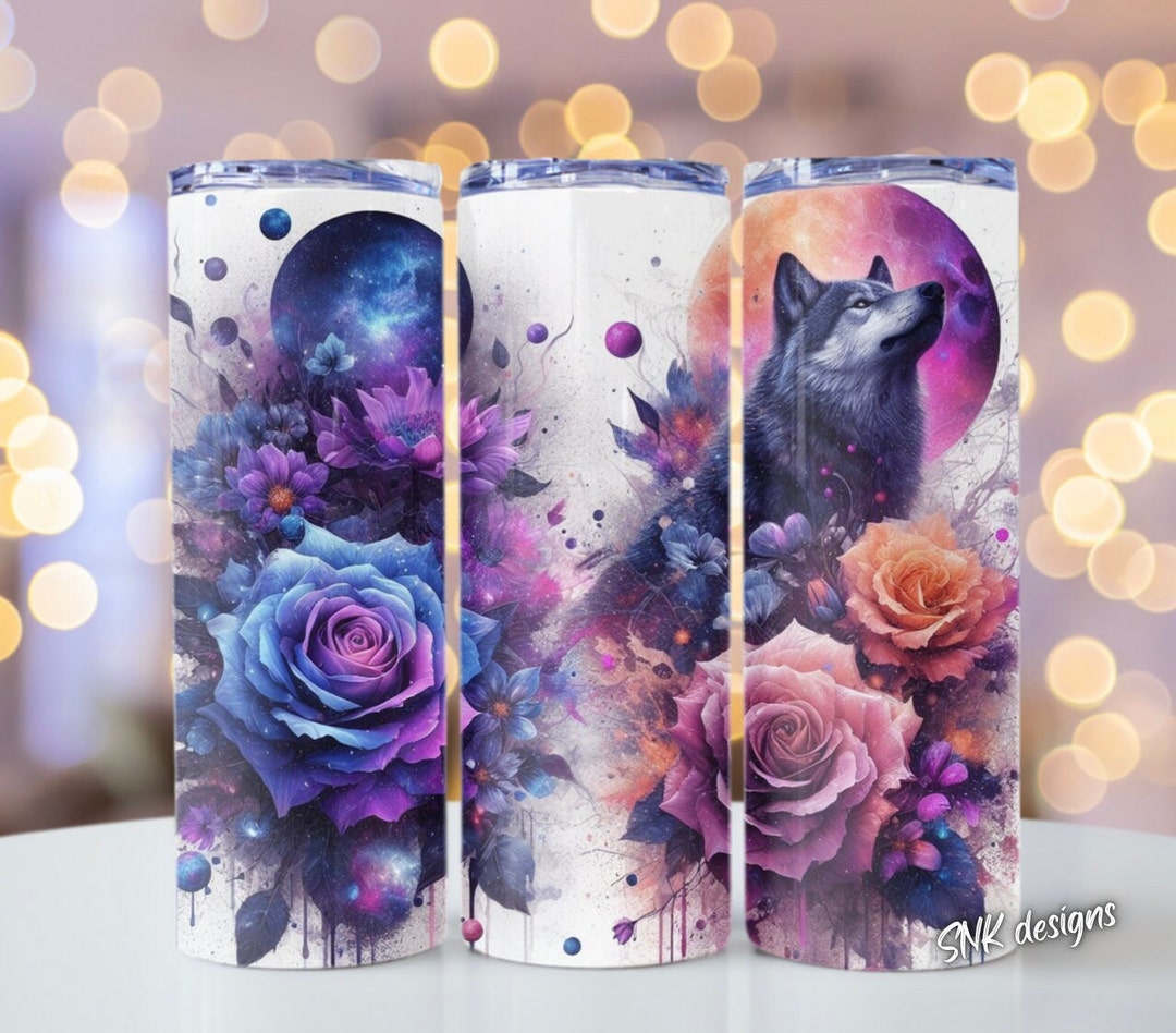 Wolf Tumbler Wrap, Sublimation Design Templates, Straight Png Digital ...