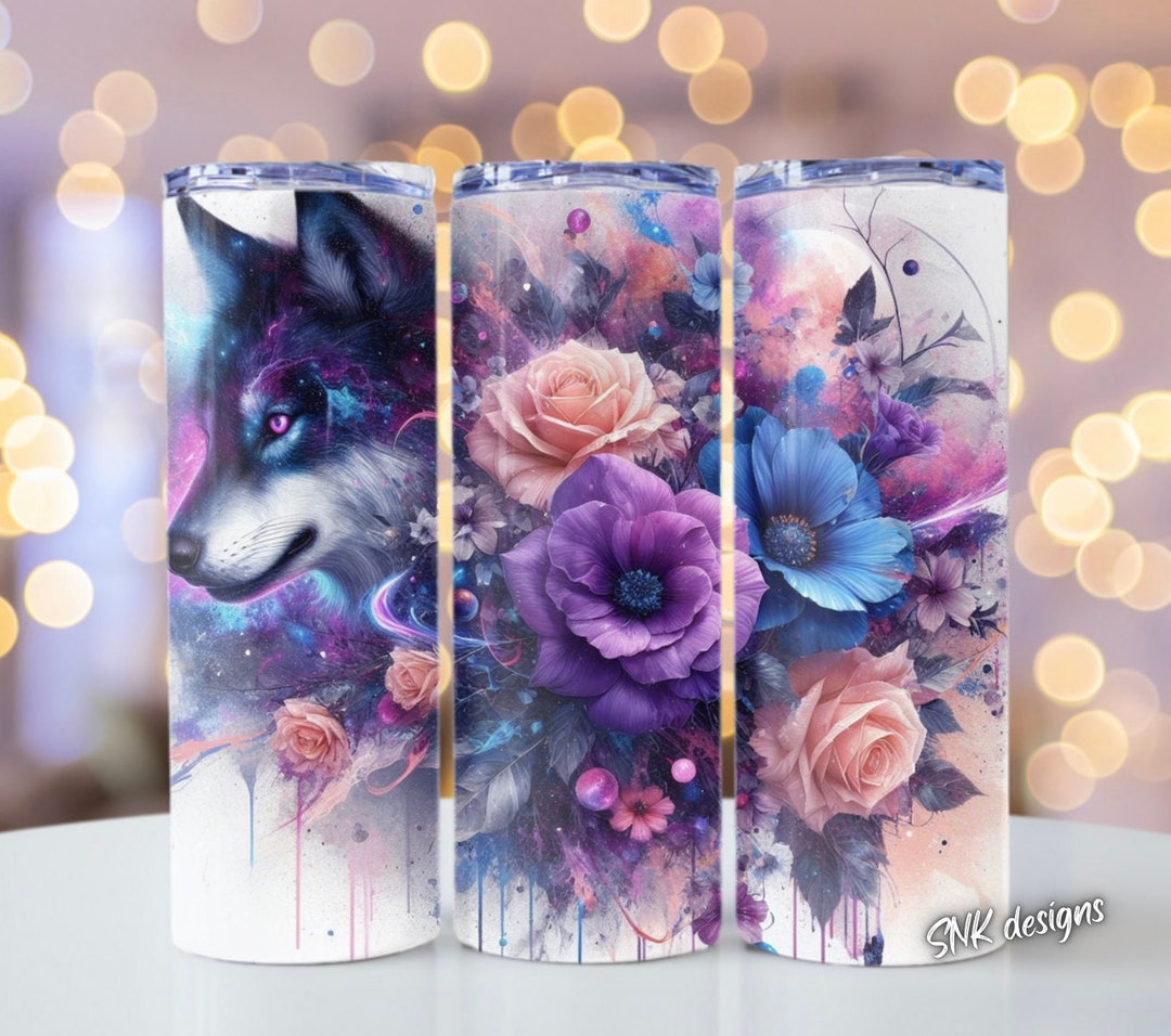 Wolf Tumbler Wrap, Sublimation Design Templates, Straight Png Digital ...