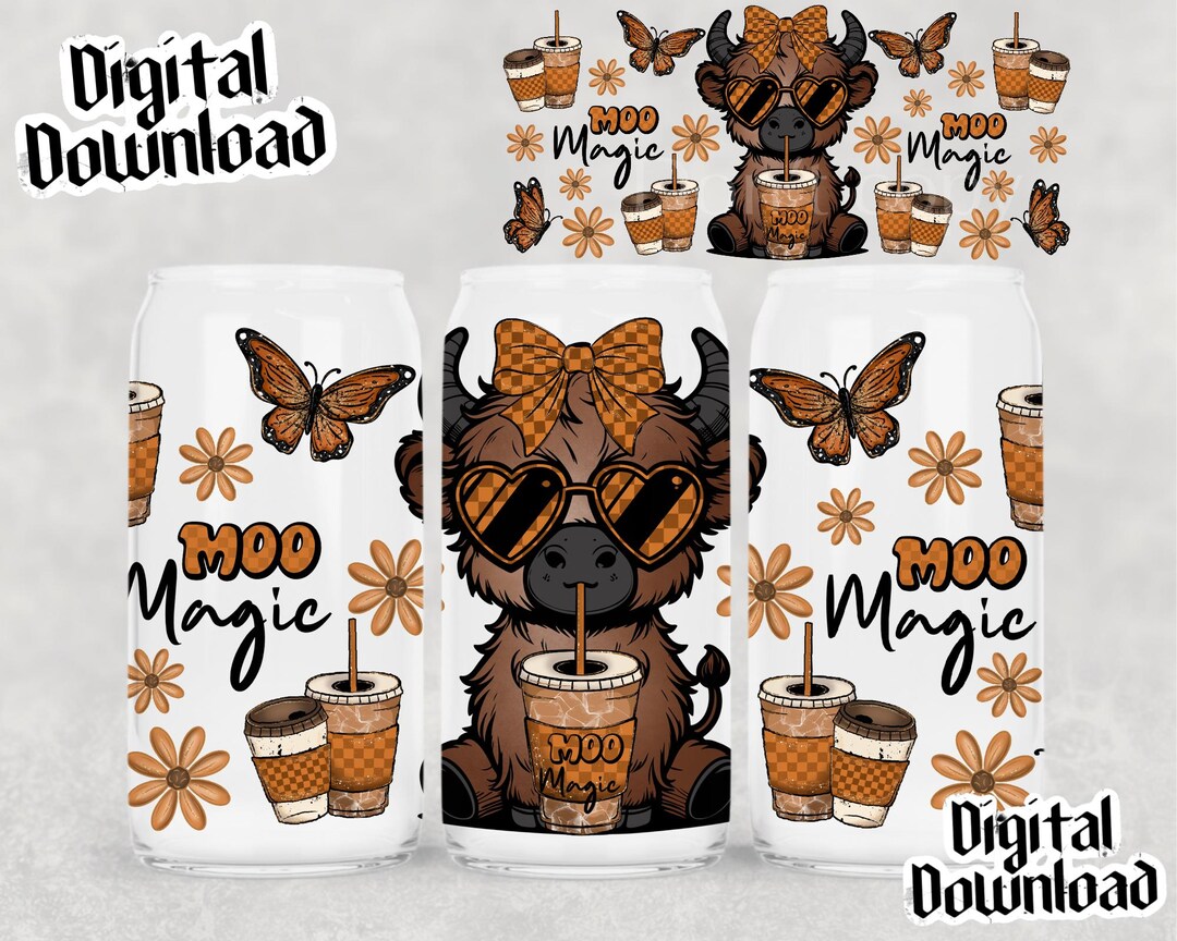 Western Cow Print Fall Ghost Png Wrap, Halloween Coffee Tumbler ...