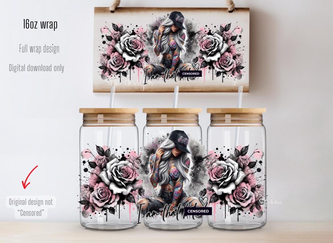 16oz Beer Can Wrap, Daily Affirmations Self Love Design, 16oz Png ...