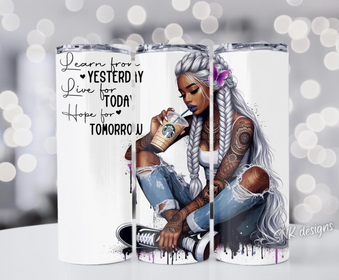 Badass Self Love Daily Affirmations Western Boho Girl 20oz Tumbler Wrap ...