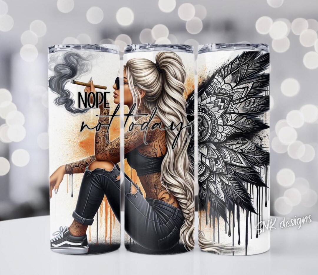 Badass Self Love Daily Affirmations Western Boho Girl 20oz Tumbler Wrap ...