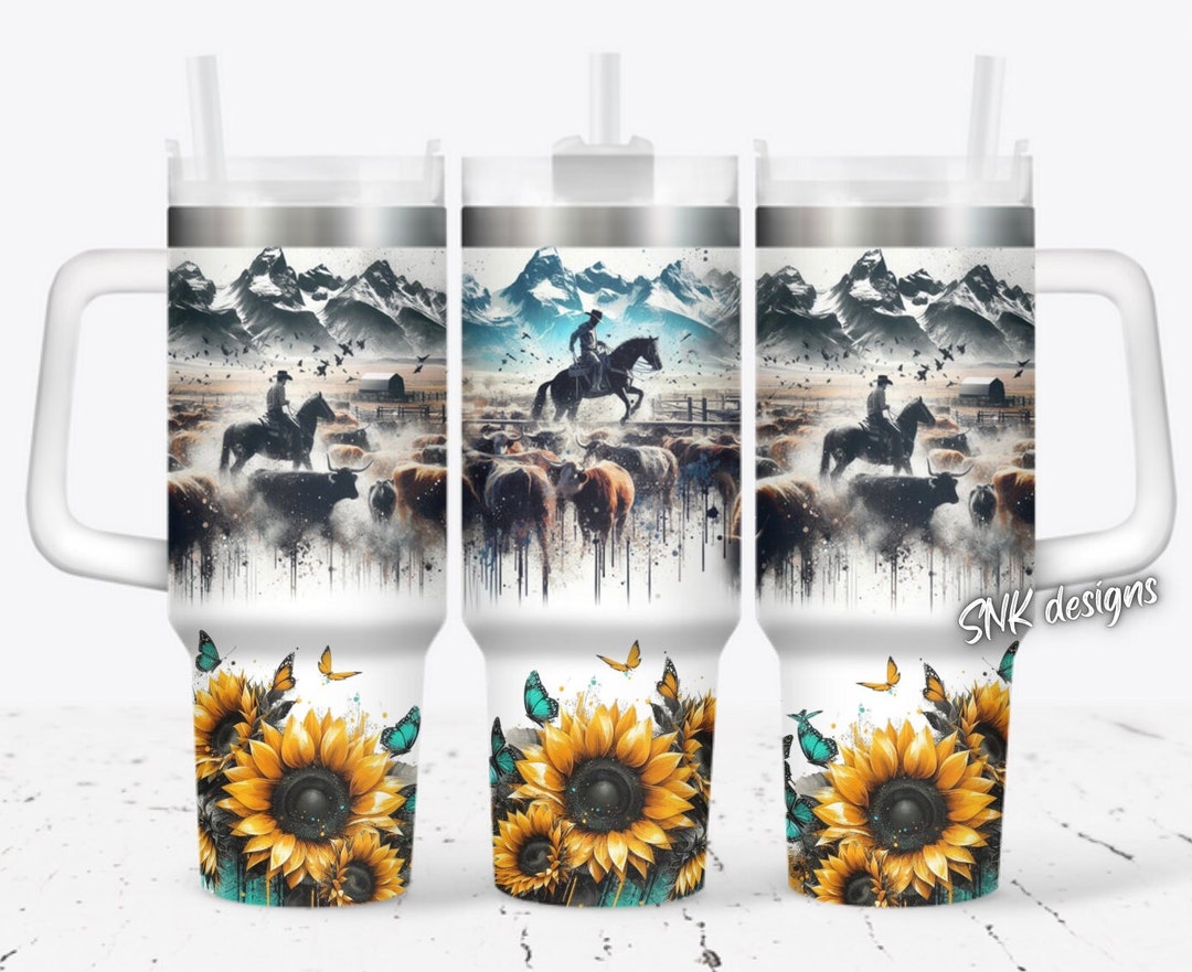 Western Country 40oz Wrap, Sublimation Design Templates, 40oz Png ...