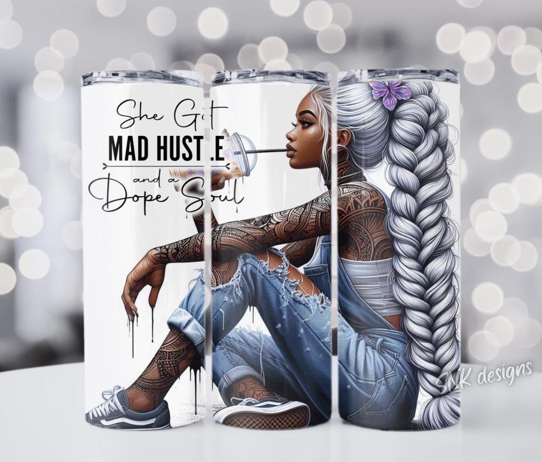 Badass Self Love Daily Affirmations Western Boho Girl 20oz Tumbler Wrap ...