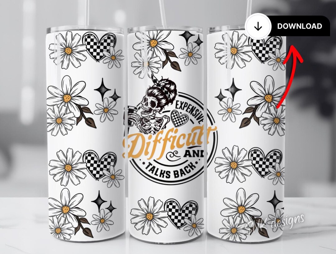 Badass Self Love Daily Affirmations Western Boho Girl 20oz Tumbler Wrap ...