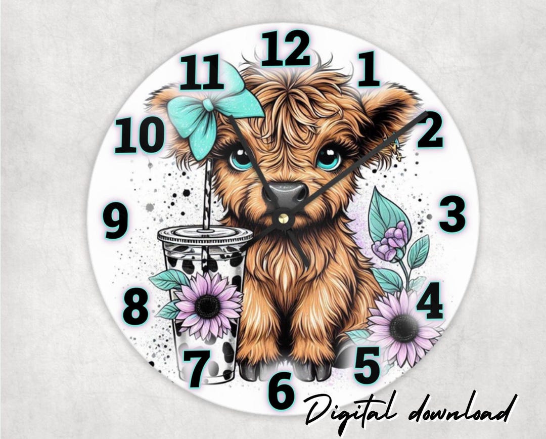 Clock Design Cute Funny Snarky Sublimation Clock Png , Digital Download ...