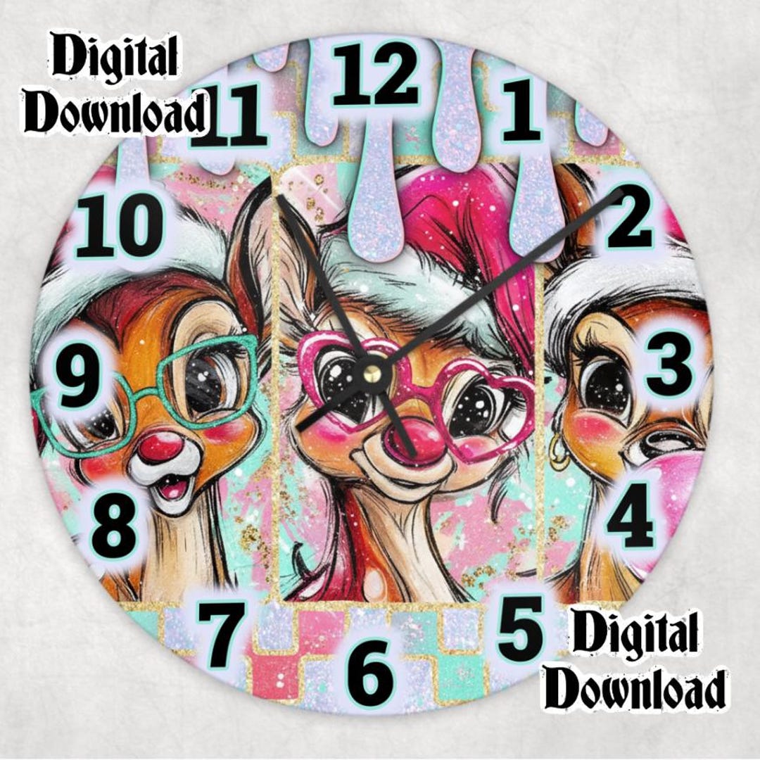 Christmas Clock Design, Digital Download, Sublimation Png - Etsy