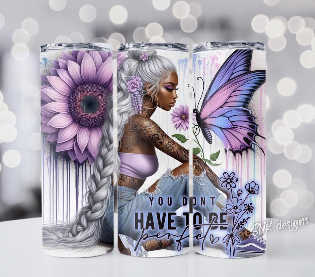 Badass Self Love Daily Affirmations Western Boho Girl 20oz Tumbler Wrap ...