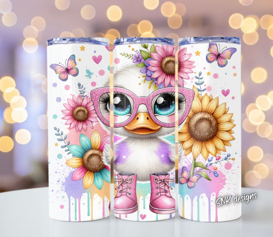Duck Tumbler Wrap, Sublimation Design Templates, Straight Png Digital ...