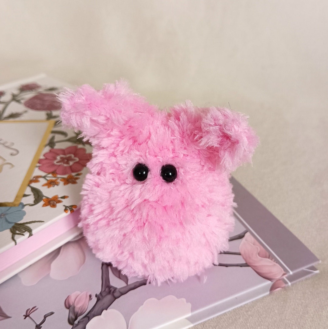 Pink Bunny Plush Positive Desk Buddy, Crochet Bunny Lovey, Rabbit Lover ...