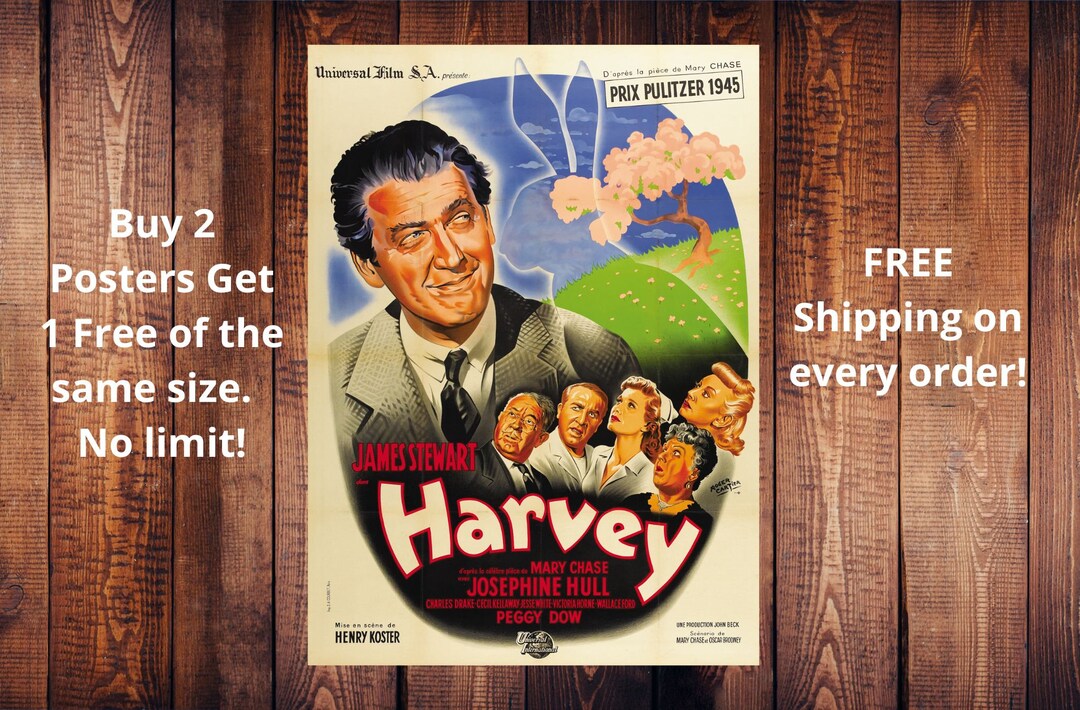 Vintage Movie Poster Harvey - Etsy