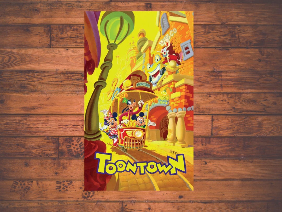 PP234 Disney Toon Town Poster - Etsy