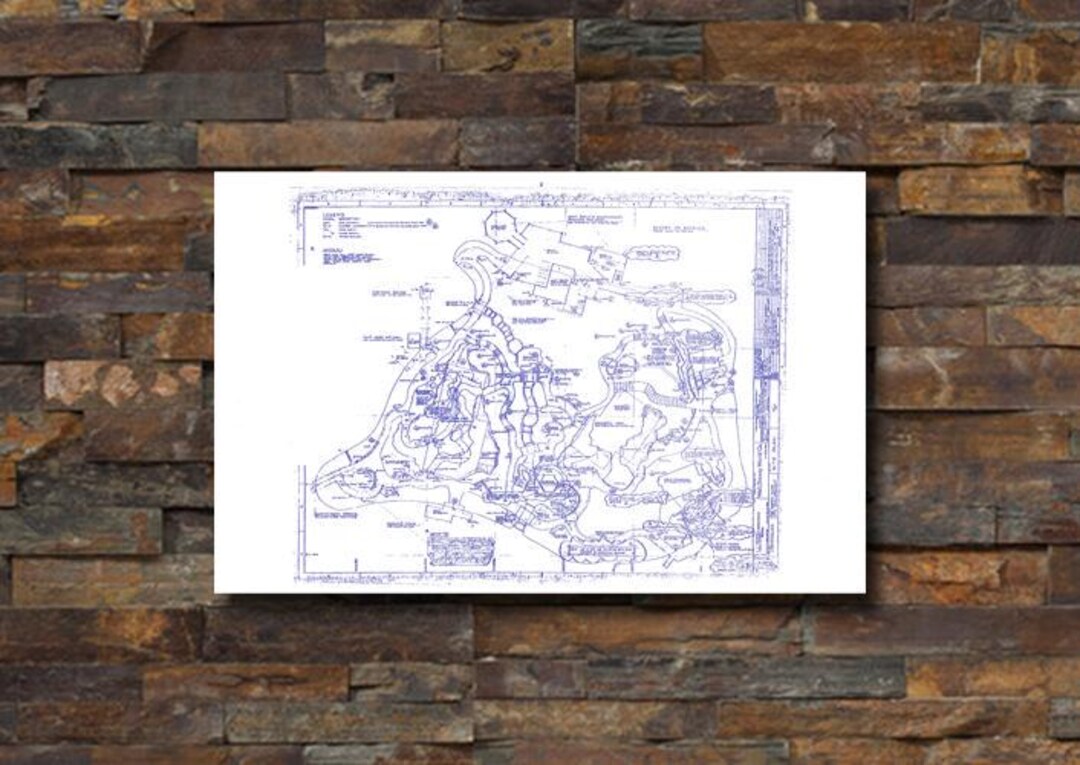 BP037 Disney Tom Sawyer Island Blueprint Plan Poster - Etsy