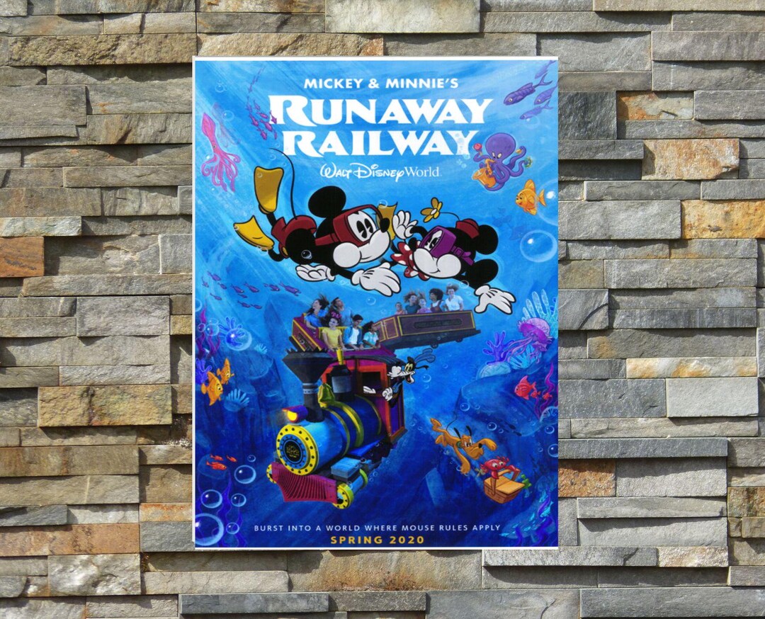 PP122 Disney Mickey's Runaway Railway Ride Poster - Etsy