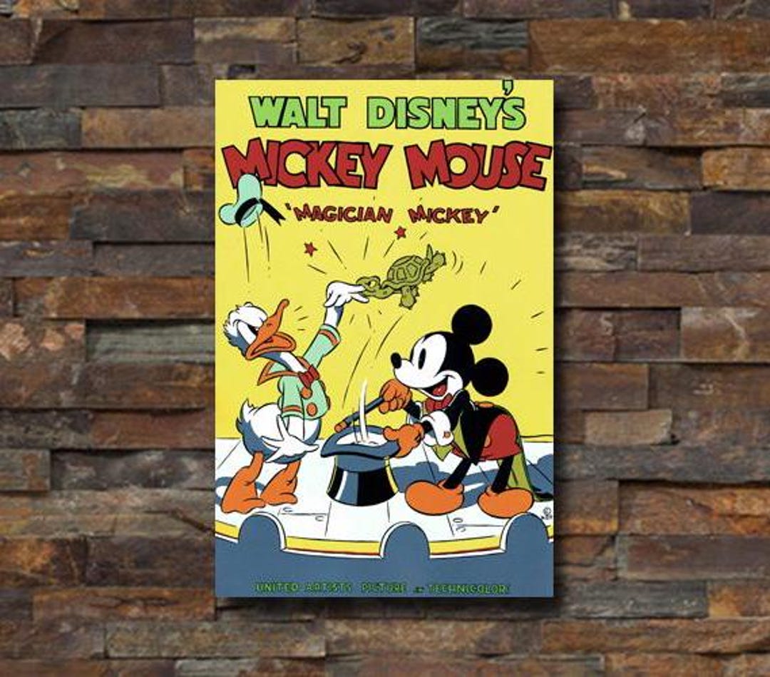 MP075 Disney Mickey Mouse in Magician Mickey Movie Poster - Etsy